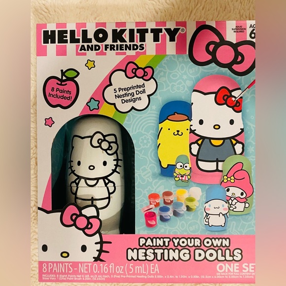 Hello Kitty | Toys | Salehello Kitty Sanrio Paint Your Own Nesting Doll ...